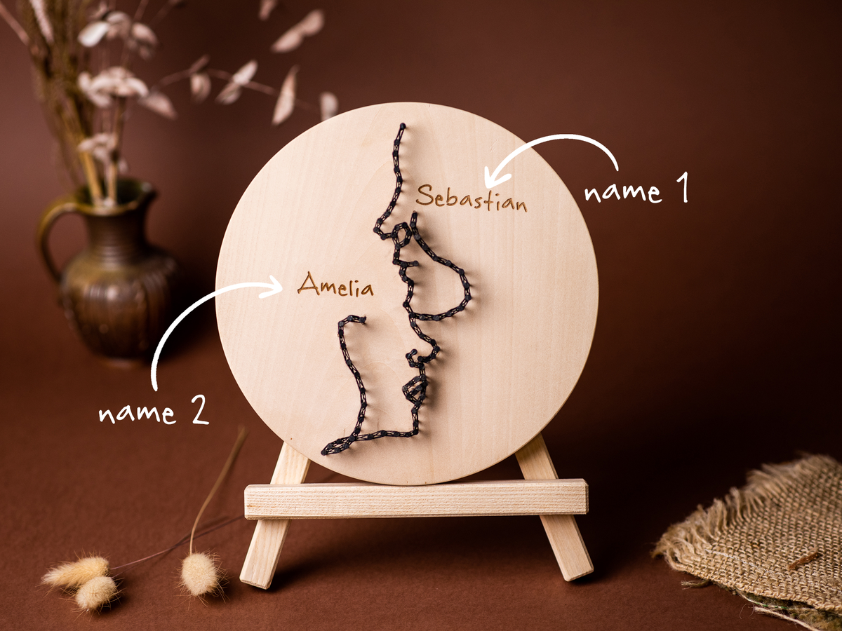 Eternal Love Captured: Personalized Couple's String Art – Woodili